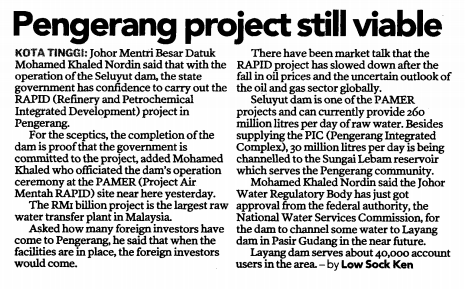 Pengerang Project Still Viable | PETRONAS Pengerang Integrated Complex ...
