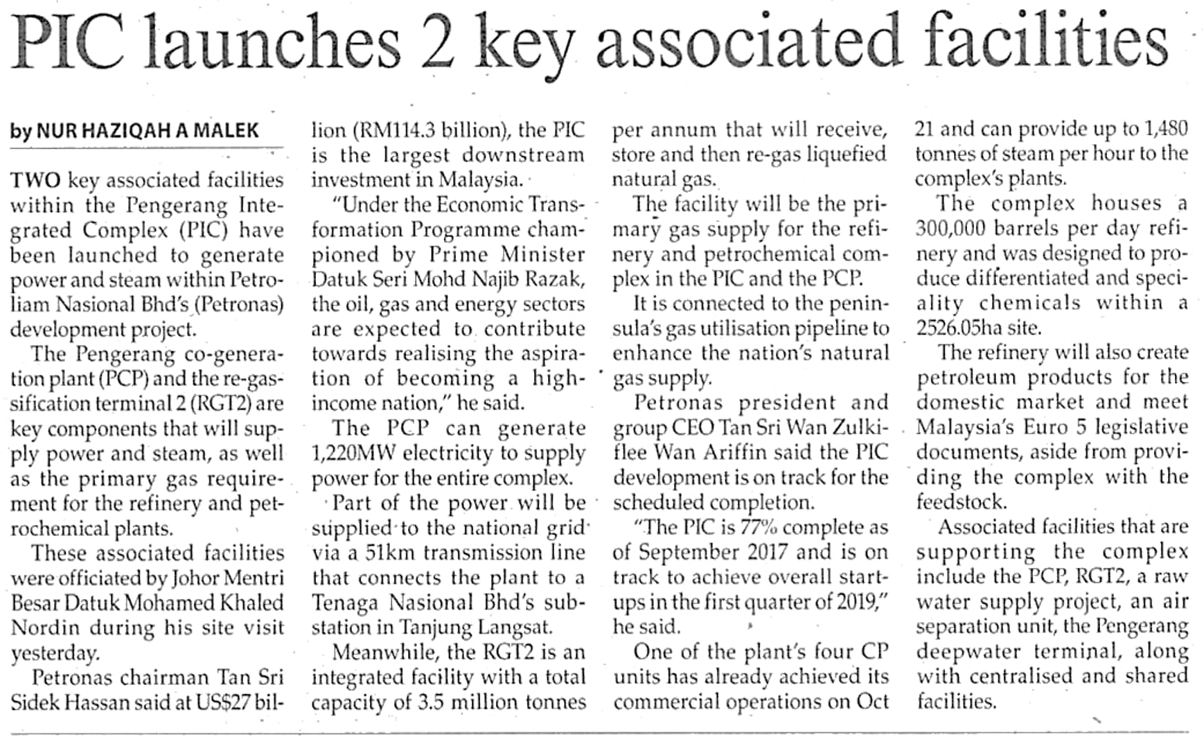 Pengerang Integrated Complex Fully Operational 2019 | PETRONAS ...