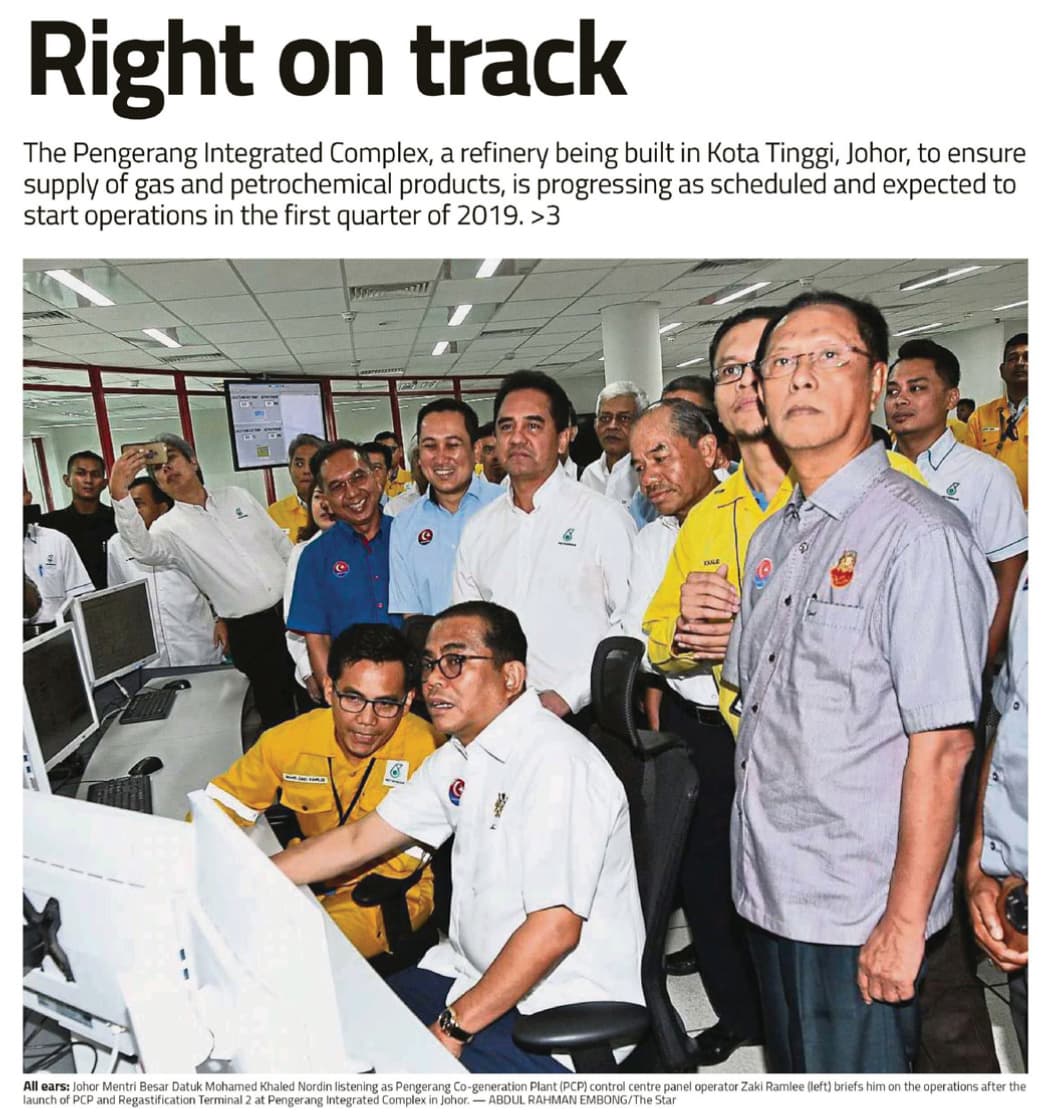 PIC Set to Begin Operations in 2019 | PETRONAS Pengerang Integrated ...
