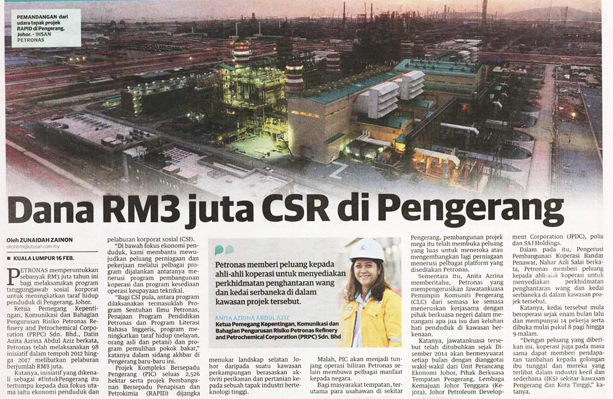 Dana RM3 Juta CSR di Pengerang | PETRONAS Pengerang Integrated Complex (PIC)