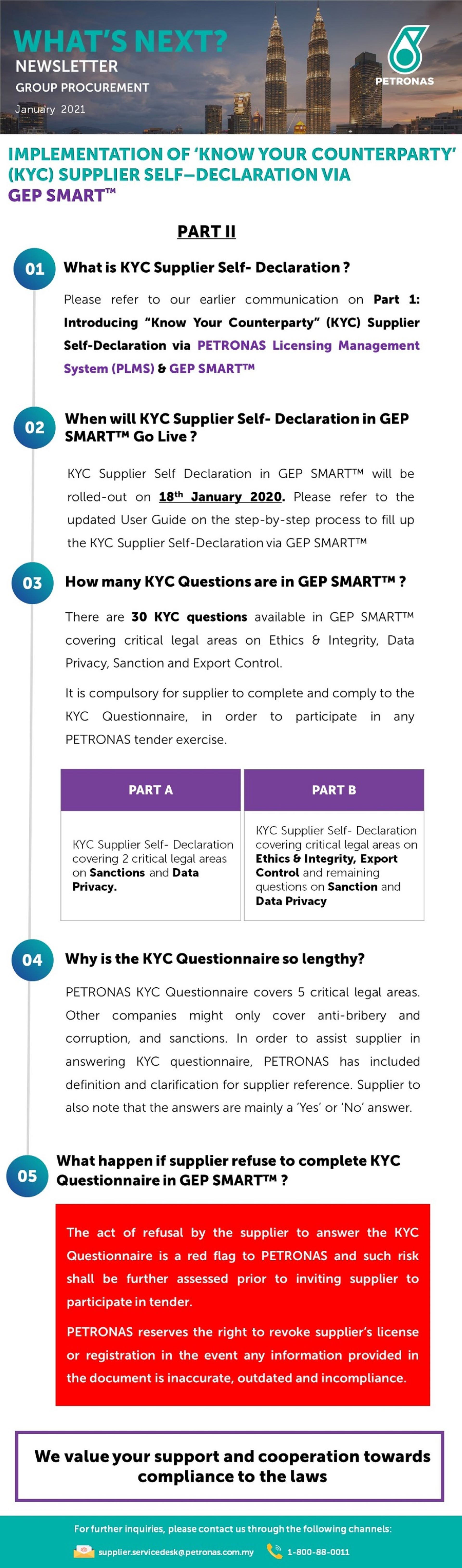 Implementation of ‘Know Your Counterparty’ (KYC) Supplier Self ...
