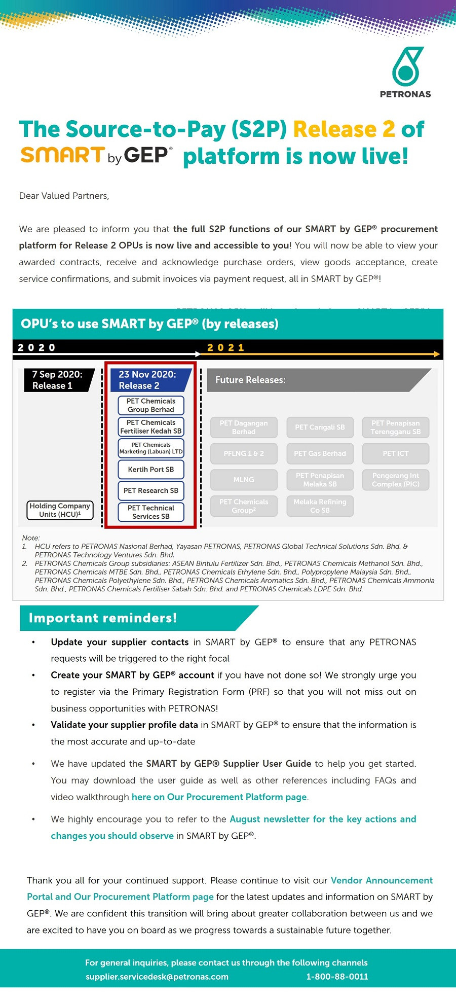 The full Source-to-Pay (S2P) Modules of our SMART by GEP® platform for ...